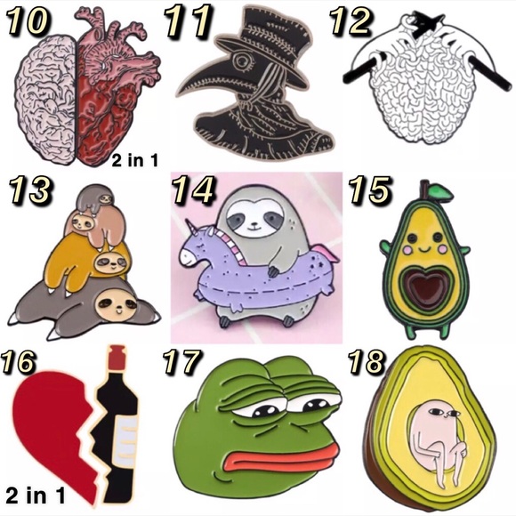Jewelry | Iconic Meme Pins Set | Poshmark